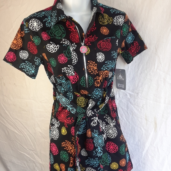 Disney | Dresses | Disney Coco Dress Floral Black Juniors Pixar ...